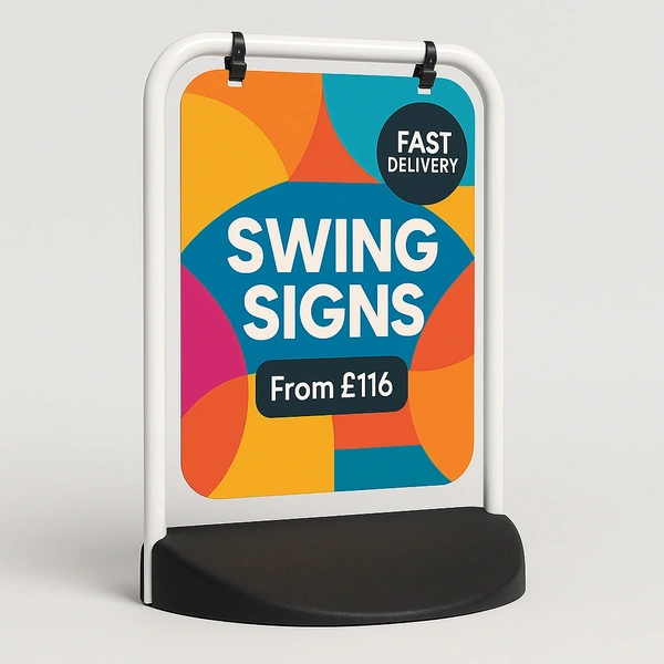 Pavement Swing Sign for Outdoor Advertising | CMYK Printers